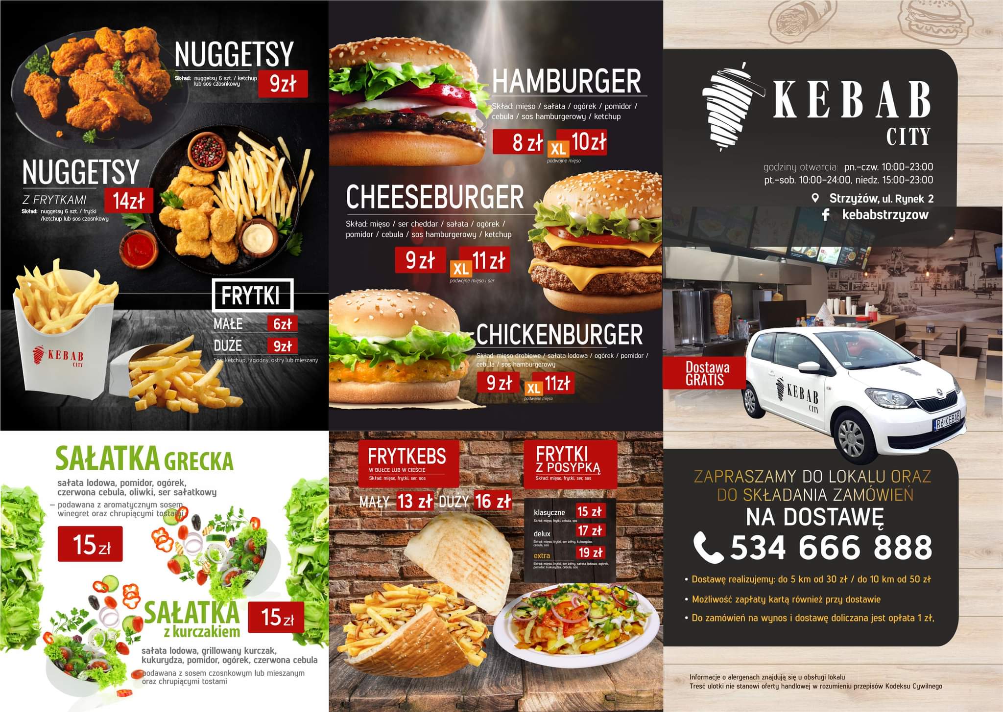 Menu kebab Strzyżów - Kebabcity.pl - Pyszny kebab burger pizza
